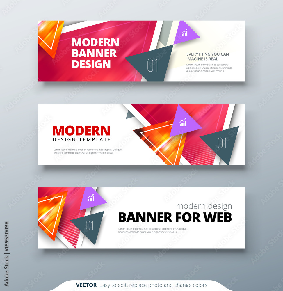 Banner design vector abstract geometric design banner web template ...
