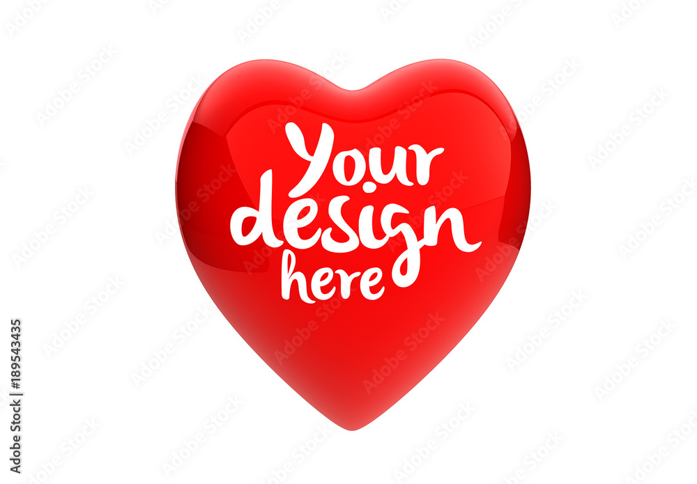 Heart Mockup 1 Stock Template | Adobe Stock