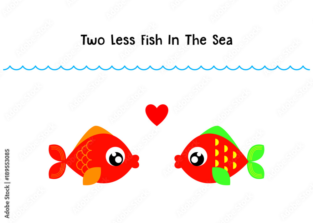 Fish In Love Clipart