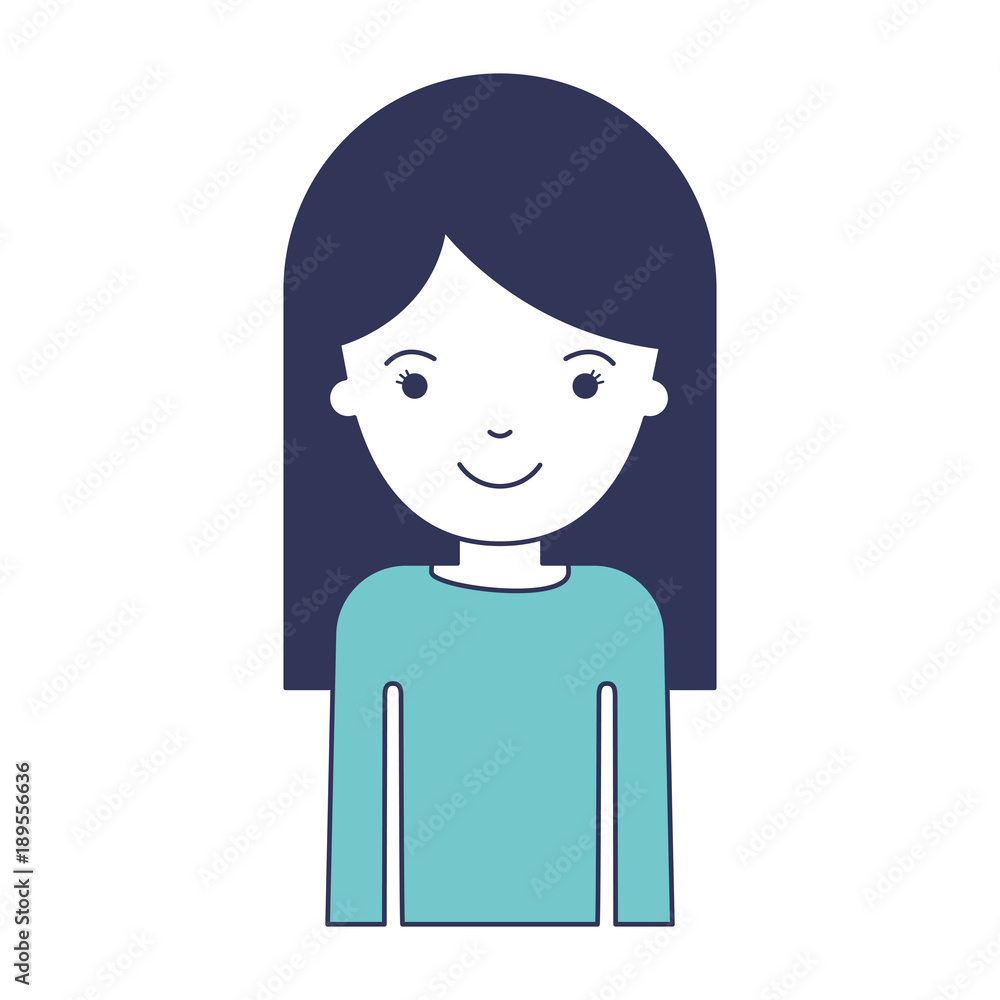 Straight Hair Cartoon