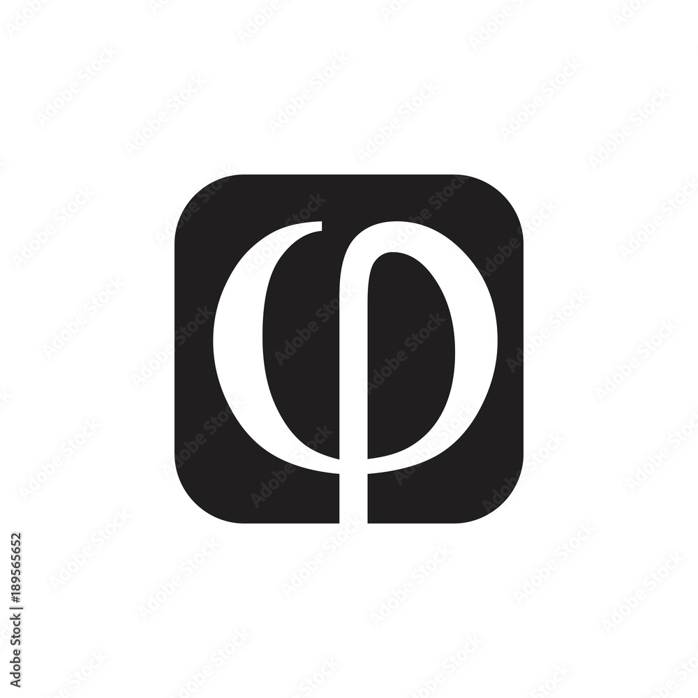 rho letter greek symbol logo vector Stock Vector | Adobe Stock