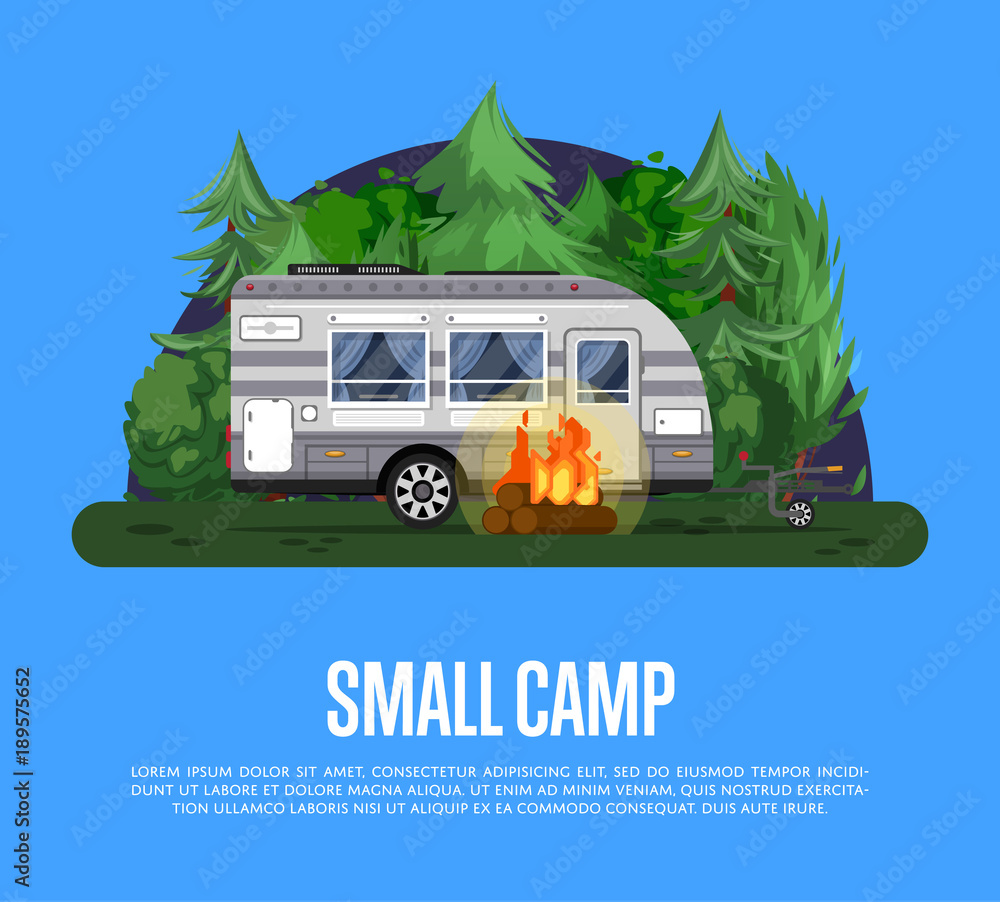 Family Rv Camping Clipart