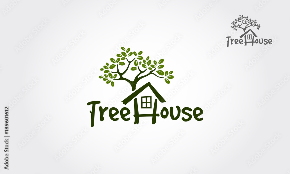 Tree House illustrative logo for Environmental care related business ...