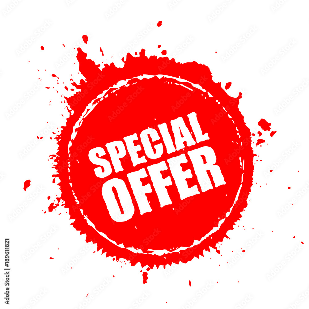Special offer blot splash icon Stock Vector | Adobe Stock