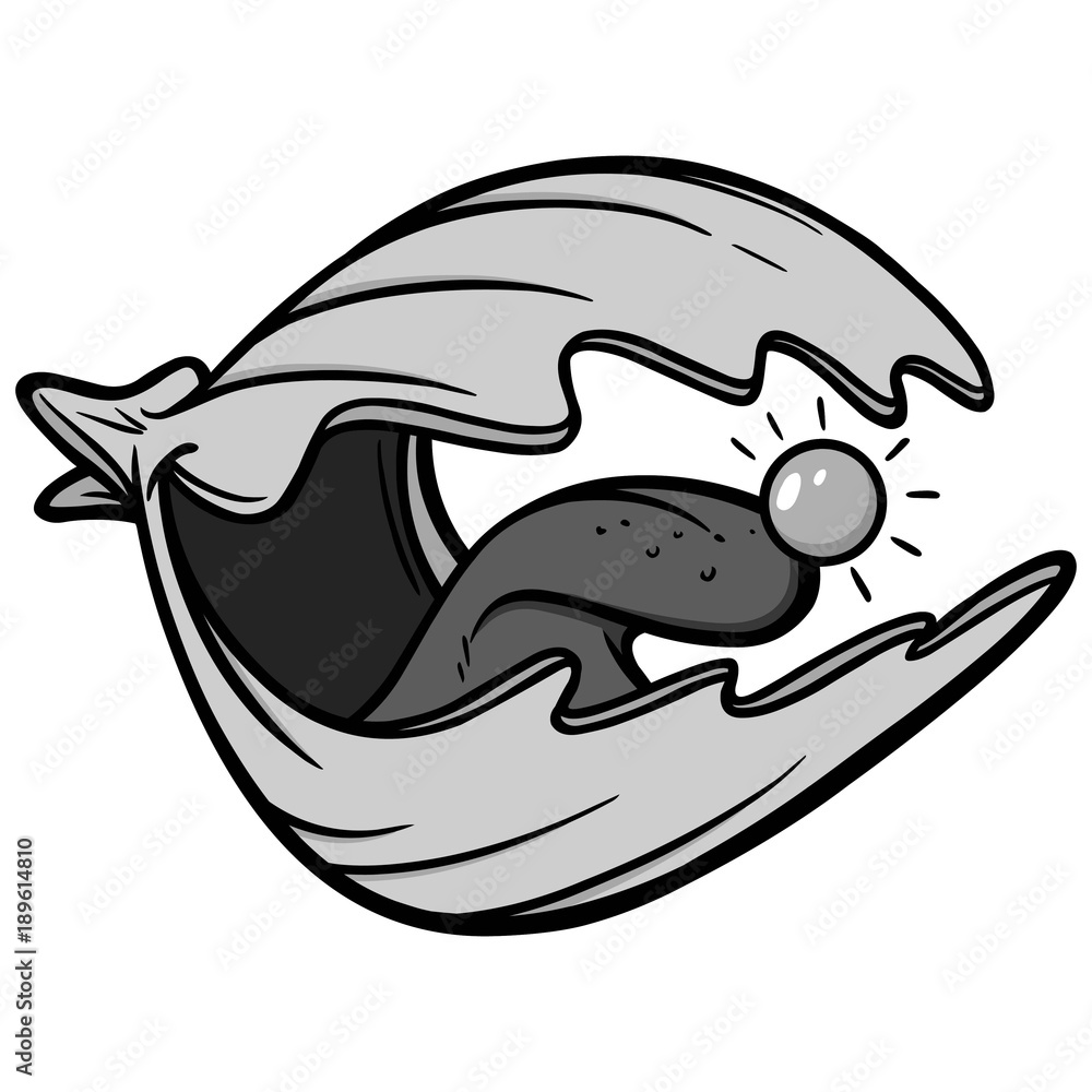 Clam Crazy Illustration - A vector cartoon illustration of a crazy Clam ...