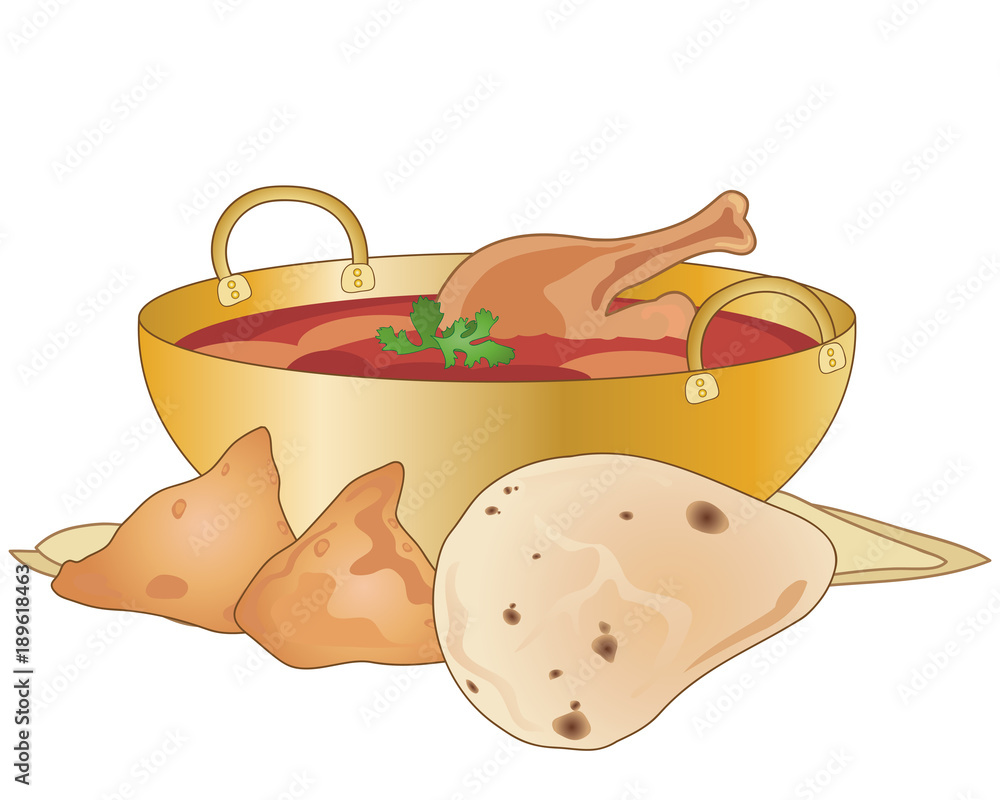chicken curry Stock Vector | Adobe Stock