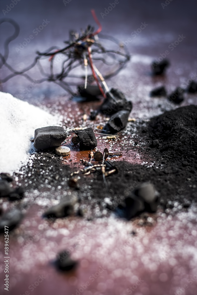 Close of ingredient or mixture of Earthing system or Grounding system i ...