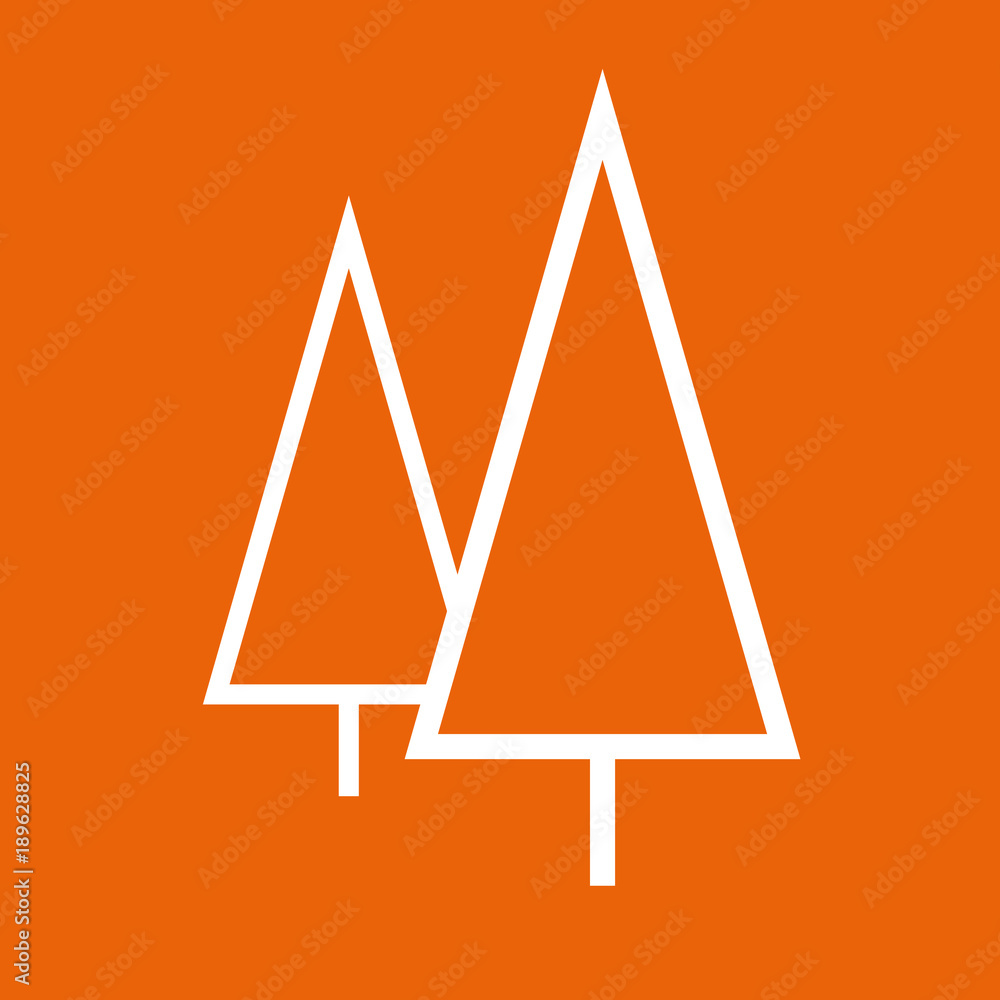 WALD BÄUME - Icon Symbol Piktogramm Bildmarke grafisches Element - Web ...