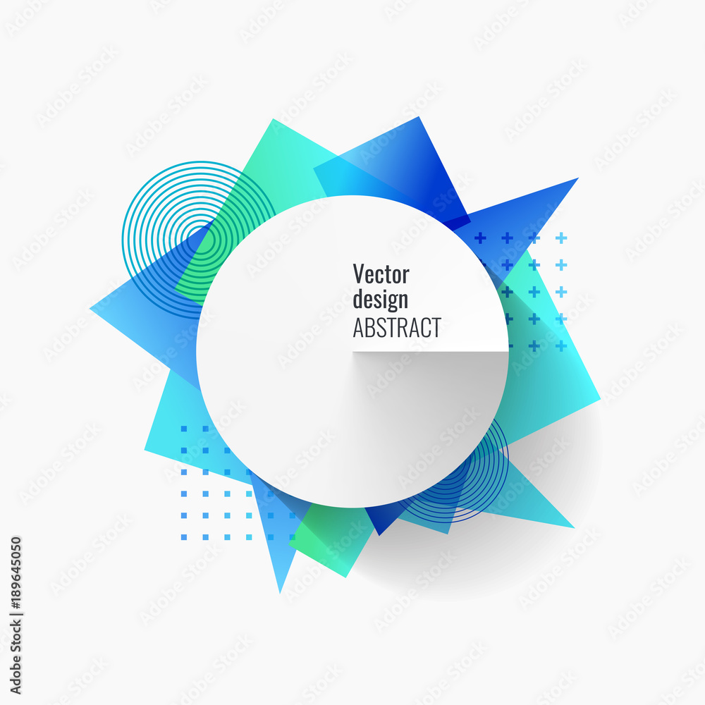 Pattern background with circle and geometric shapes. Central circle ...