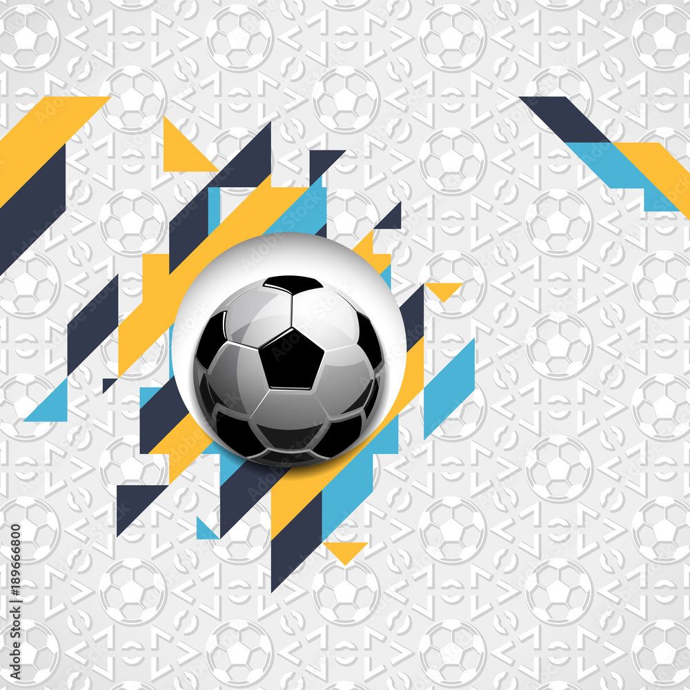 Football soccer ball abstract strips pattern sport vector illustration ...