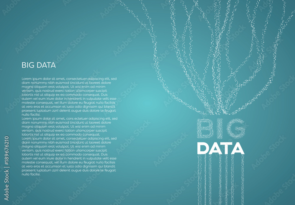 Big Data Particle Infographic Stock Template | Adobe Stock