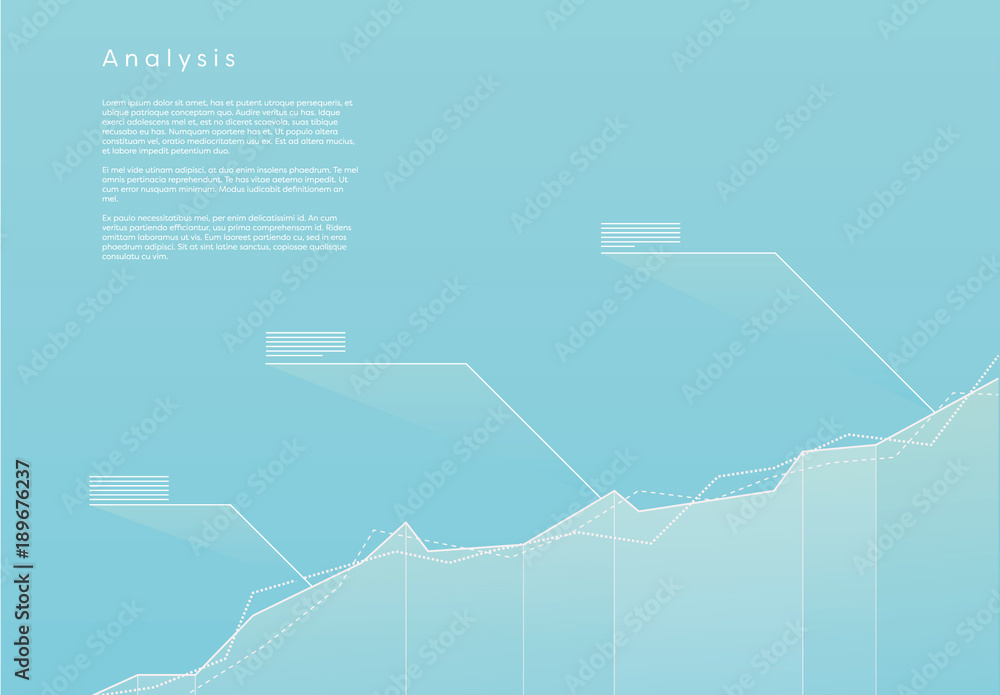 Blue Graph Analysis Infographic 1 Stock Template | Adobe Stock