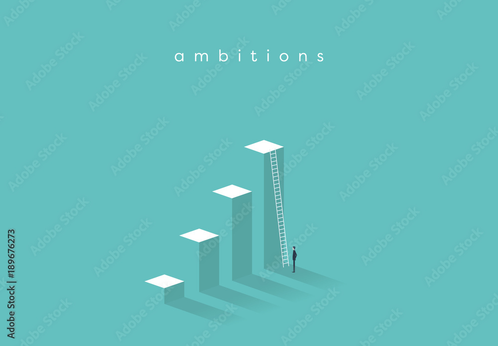 Business Ambition Levels and Ladder Illustration Stock Template | Adobe ...