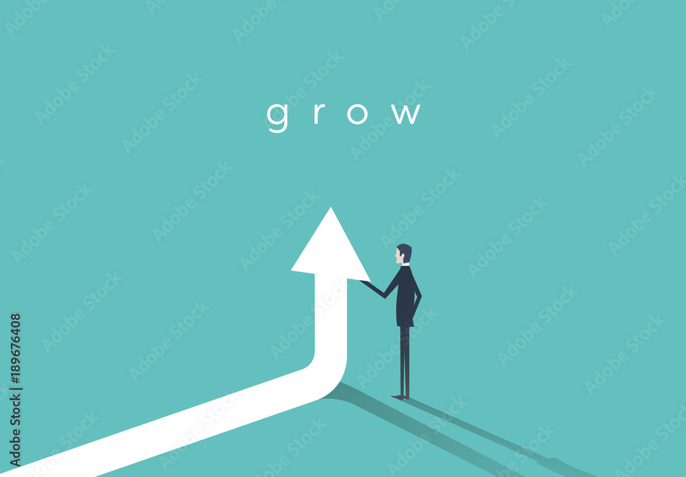 Businessman Career Growth Illustration Stock Template | Adobe Stock