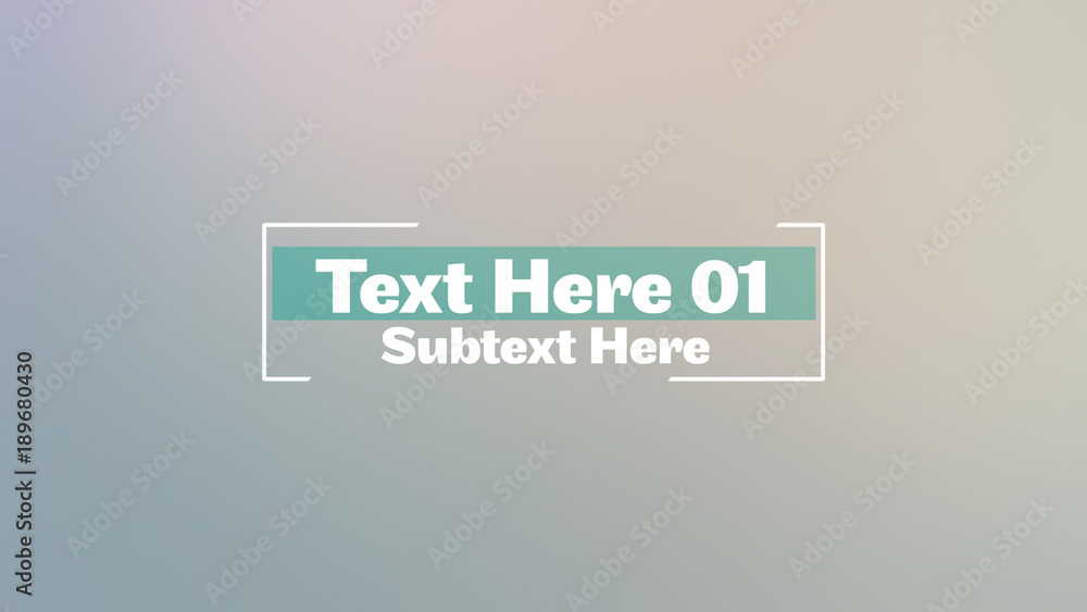 Rainbow Color Shift Title Stock Template | Adobe Stock