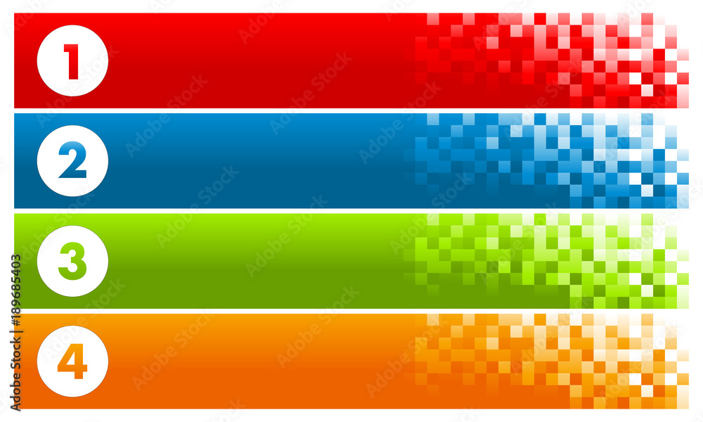 Colorful Pixel Banners Stock Vector | Adobe Stock
