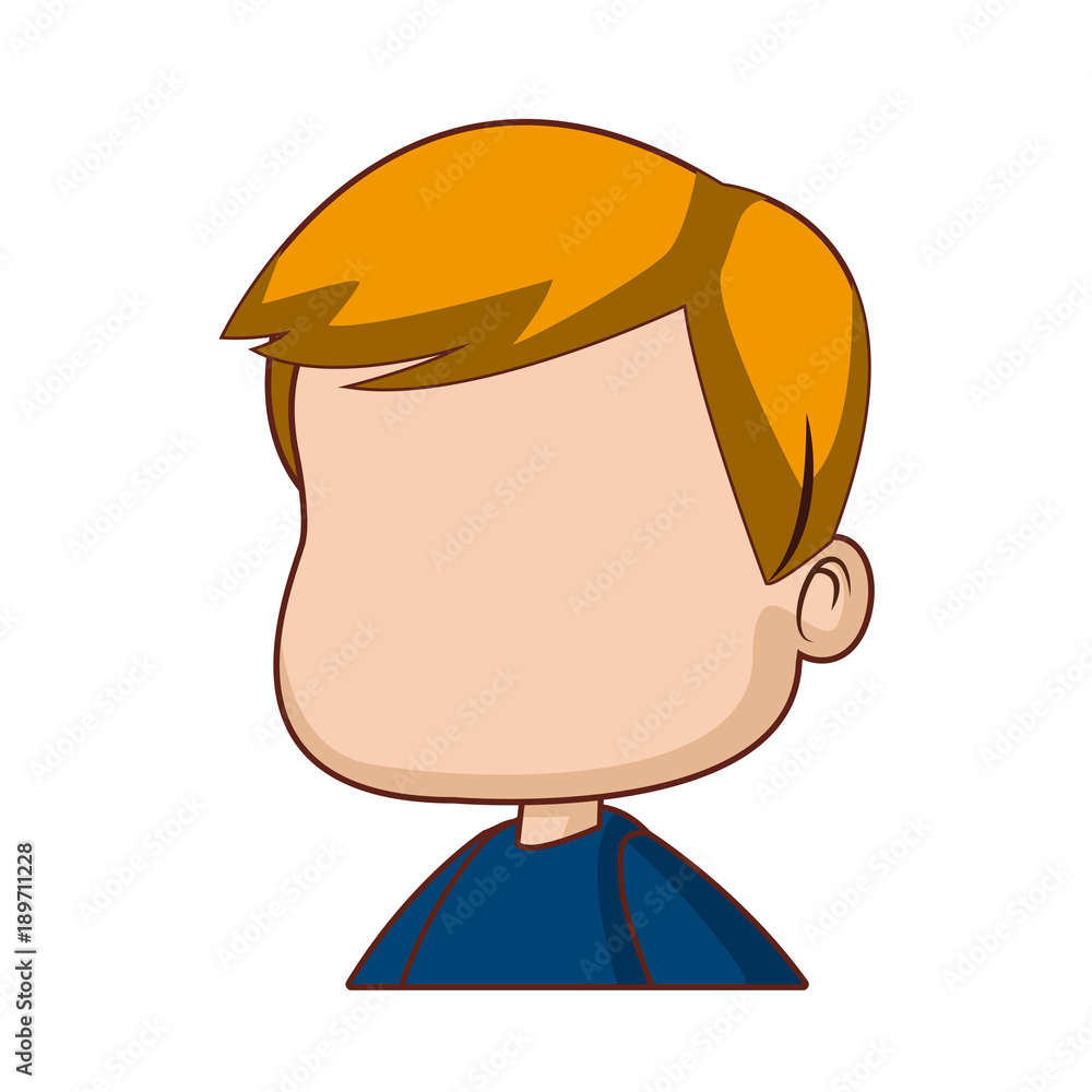 Faceless boy cartoon icon vector illustration graphic design Stock ...