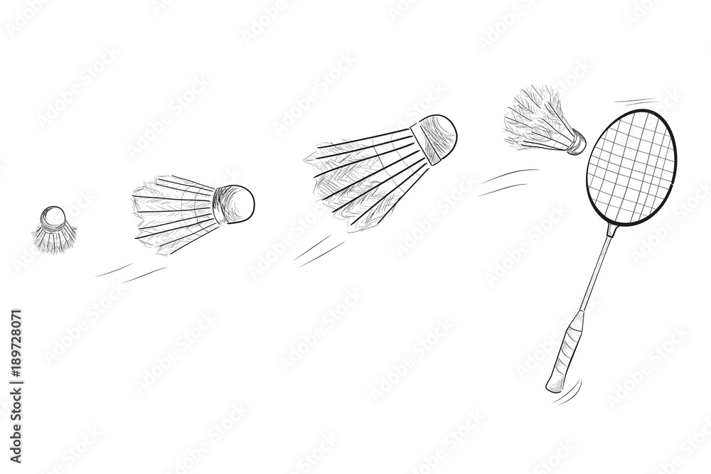 Badminton Birdie Drawing