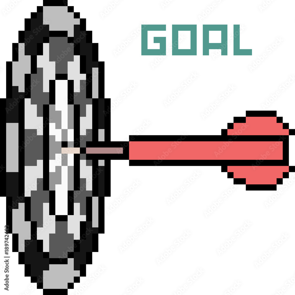 vector pixel art darts target Stock Vector | Adobe Stock