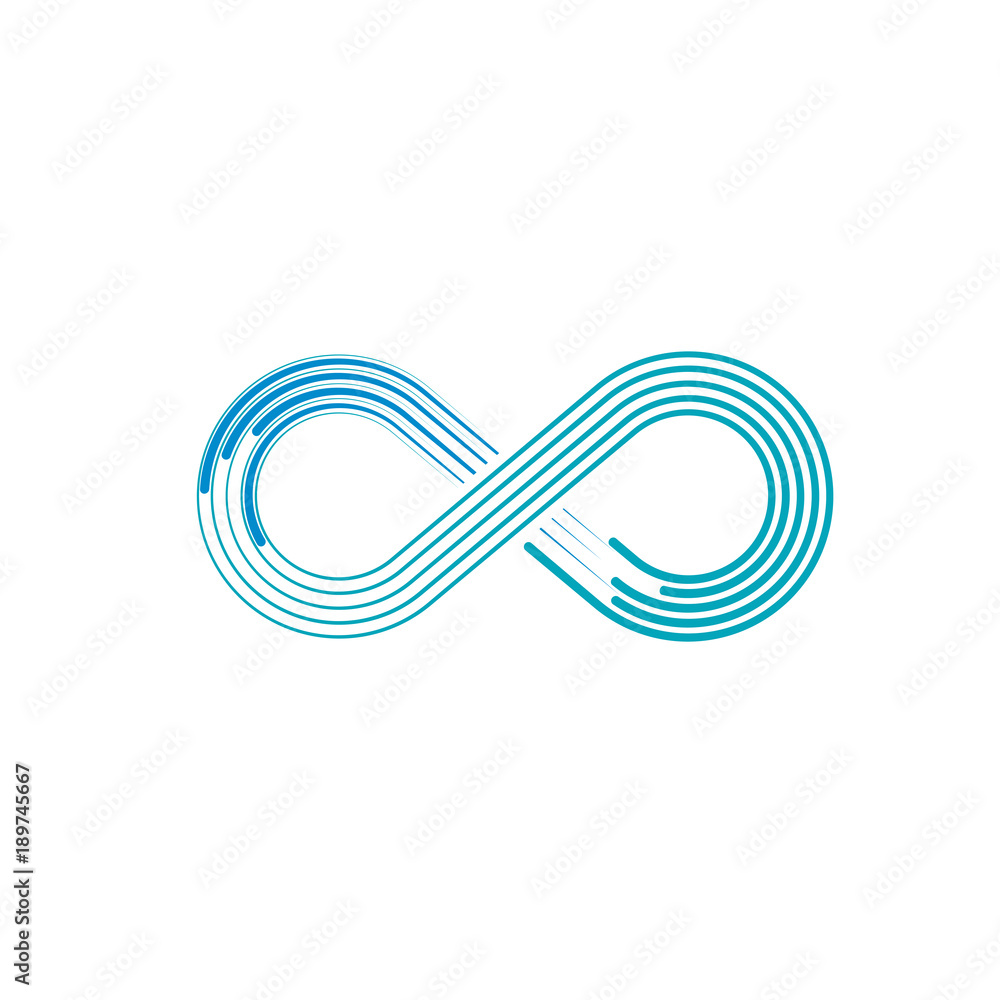 Infinity Symbol icon, flat, symbolic racing track Stock Vector | Adobe ...
