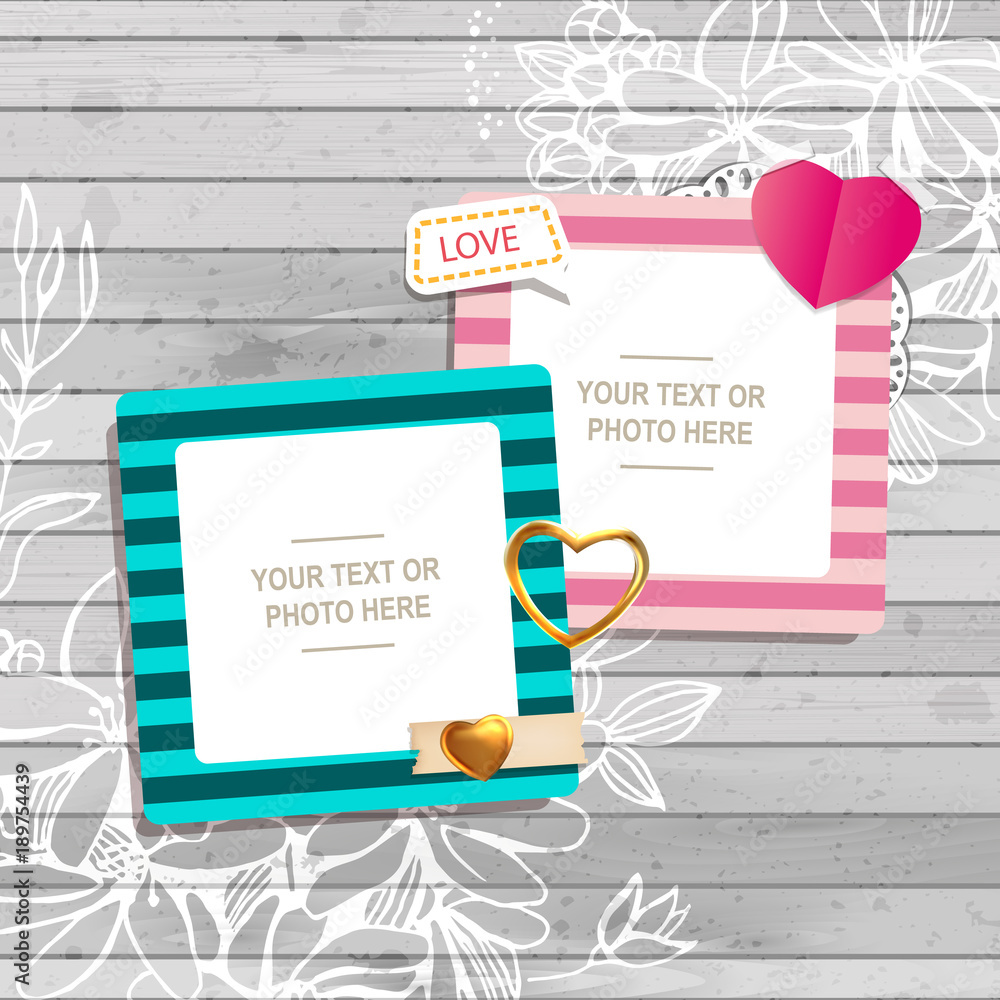 Decoration vector template frames. Photo frames you can use for kids ...