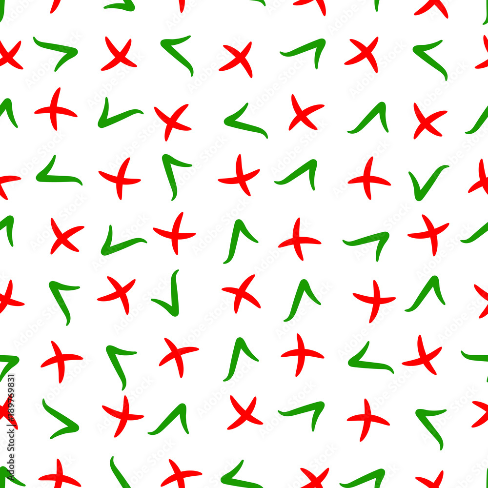 seamless pattern randomly chaotic situation checkmark green check marks ...