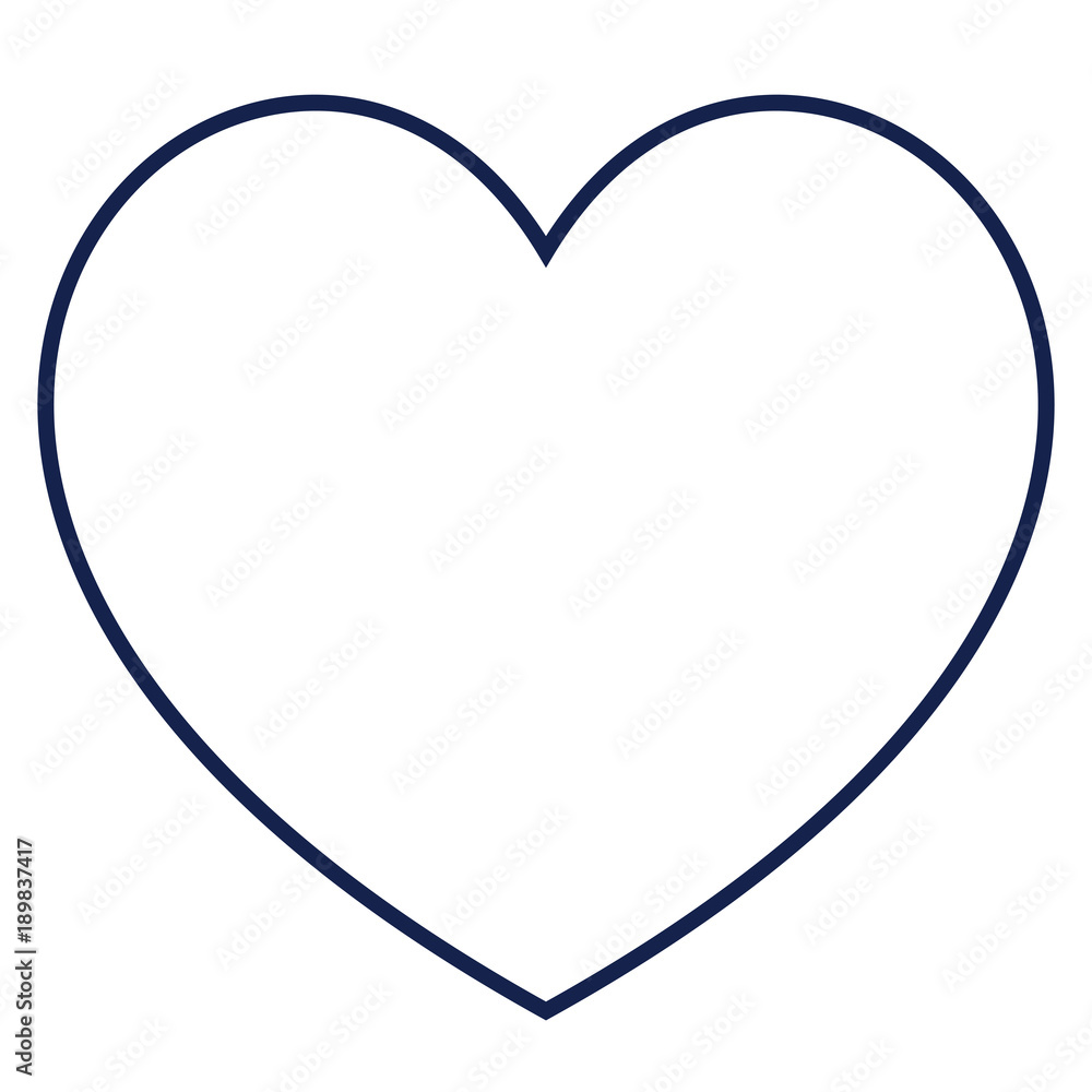 Heart outline icon, modern minimal flat design style Stock Vector ...