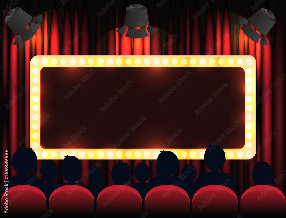 Movie Sign Lights Clipart