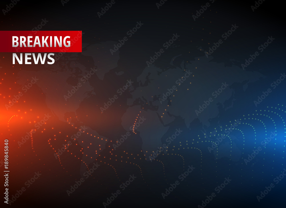 breaking news concept design graphic for tv news channels Stock Vector ...