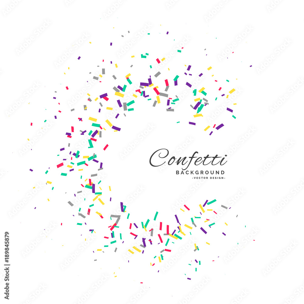 confetti frame vector celebration background Stock Vector | Adobe Stock