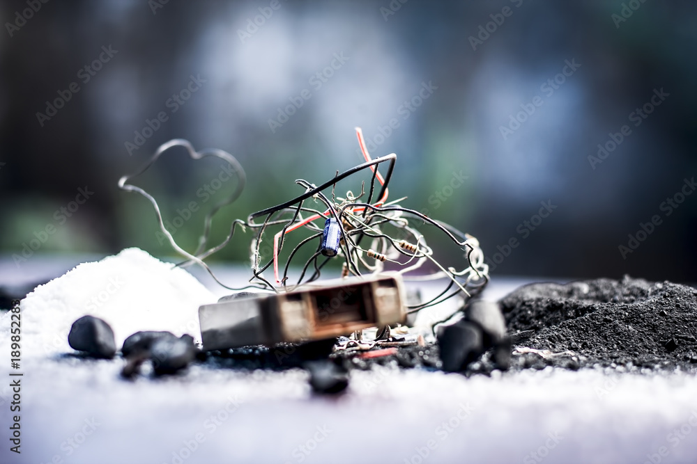 Close of ingredient or mixture of Earthing system or Grounding system i ...