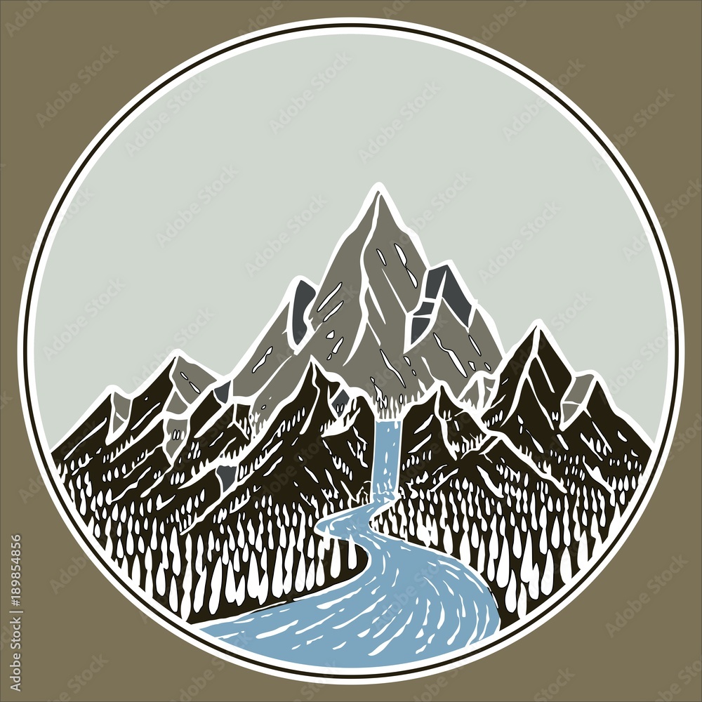 Mountain Range Graphic