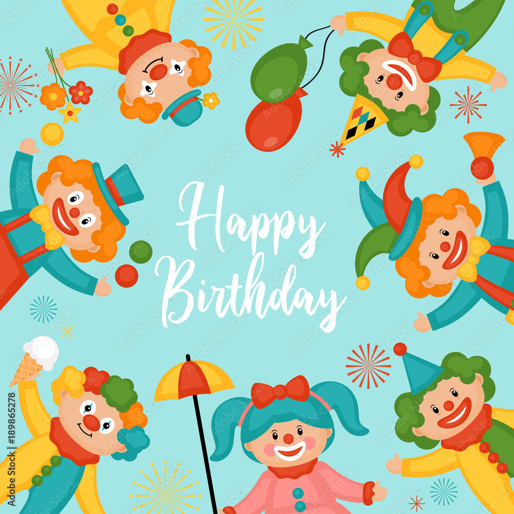 Happy Birthday Clowns