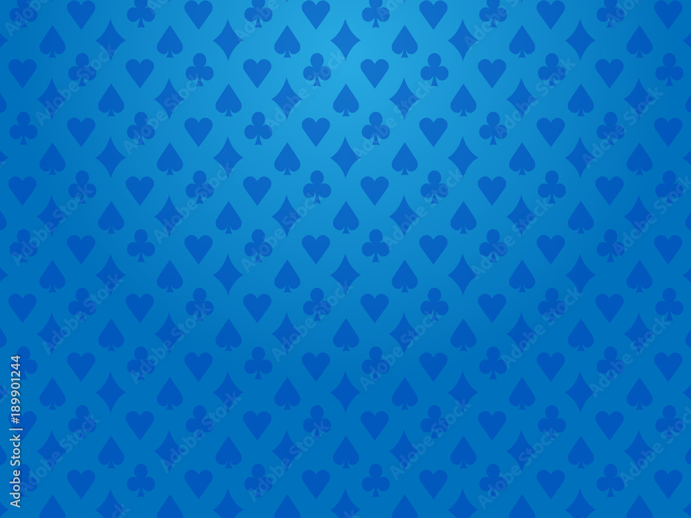 Poker background suits vector blue Stock Vector | Adobe Stock