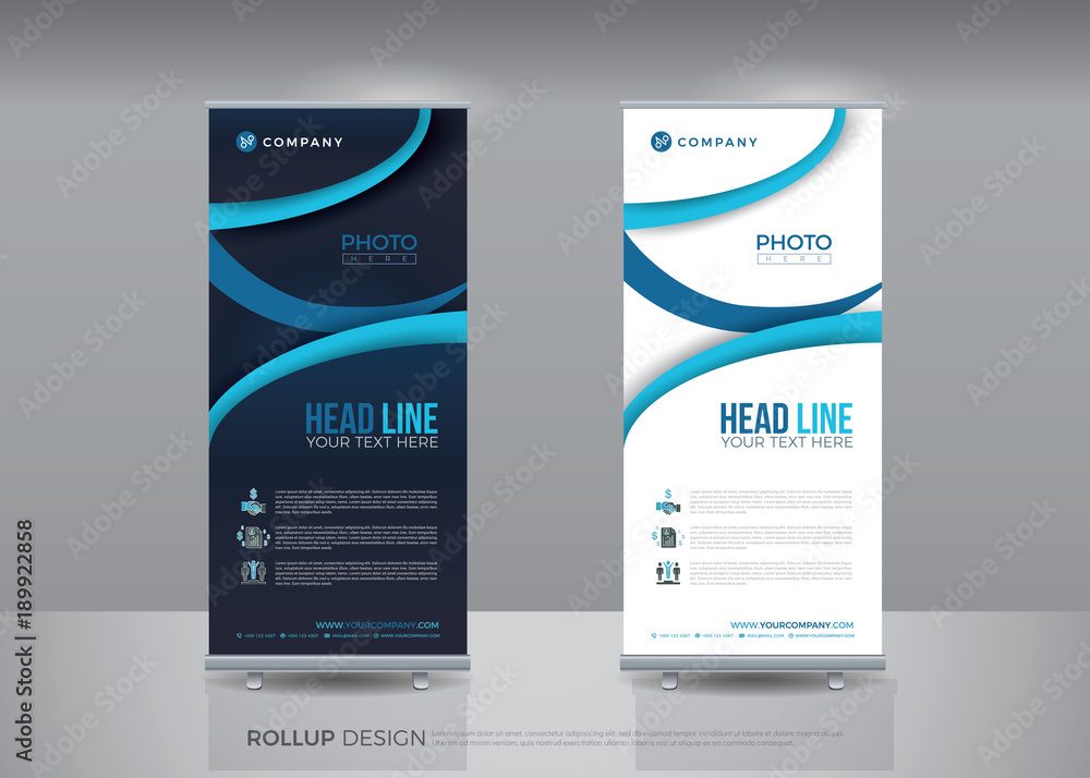 Business roll up for technology concept layout for business banner ...