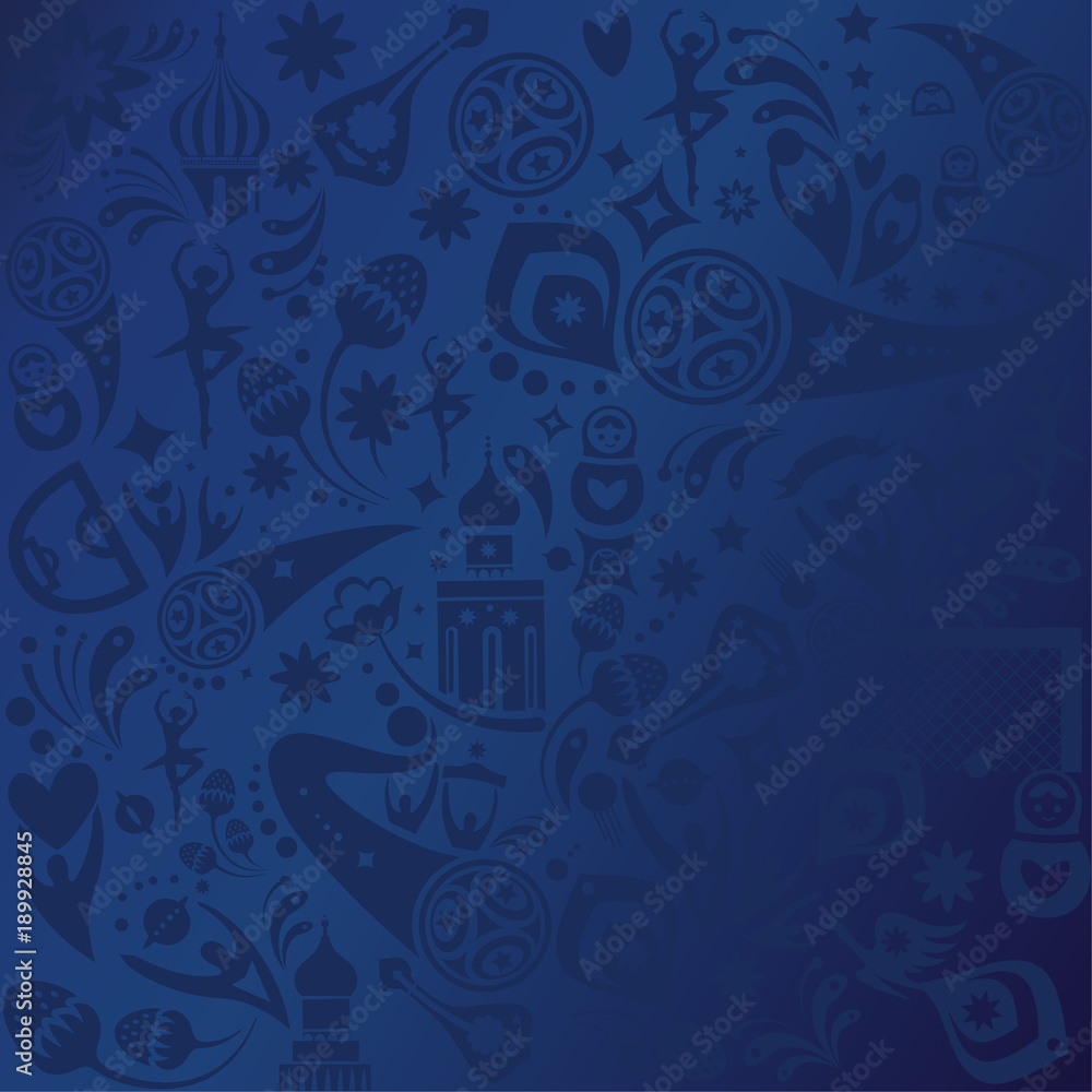Soccer world international championship blue pattern concept modern ...