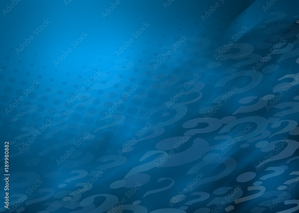 Lots of Questions...Blue Abstract Illustrates the never ending sea of ...