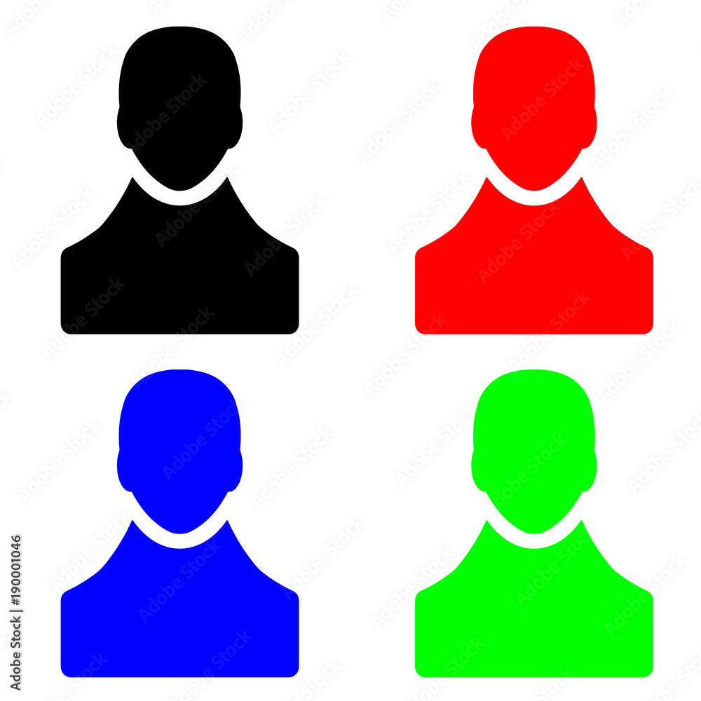 abstract people figures in multiple colors vector set Stock ...