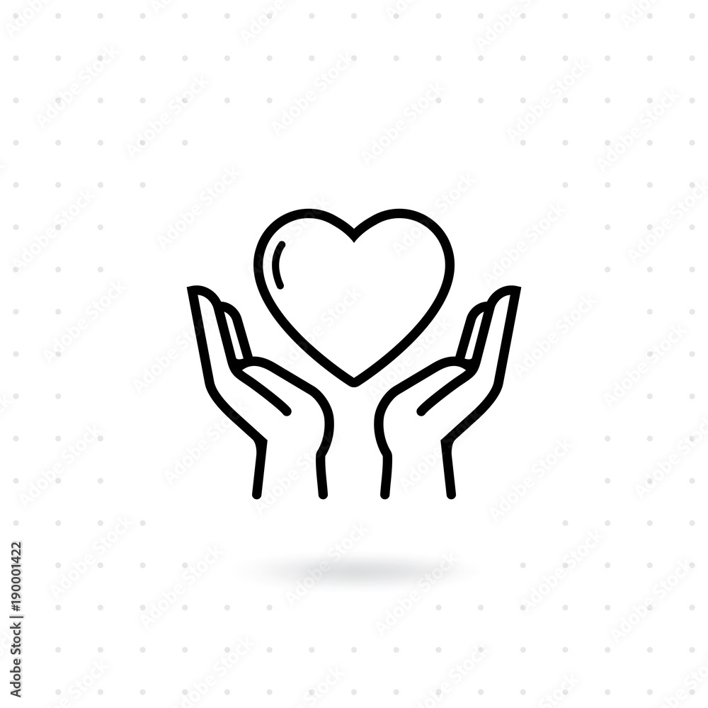 Hand Holding A Heart Vector