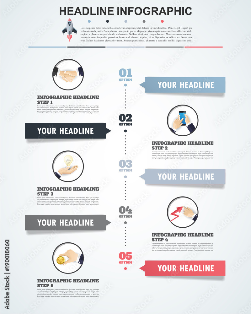 Business data visualization. Process chart. Abstract elements of graph ...