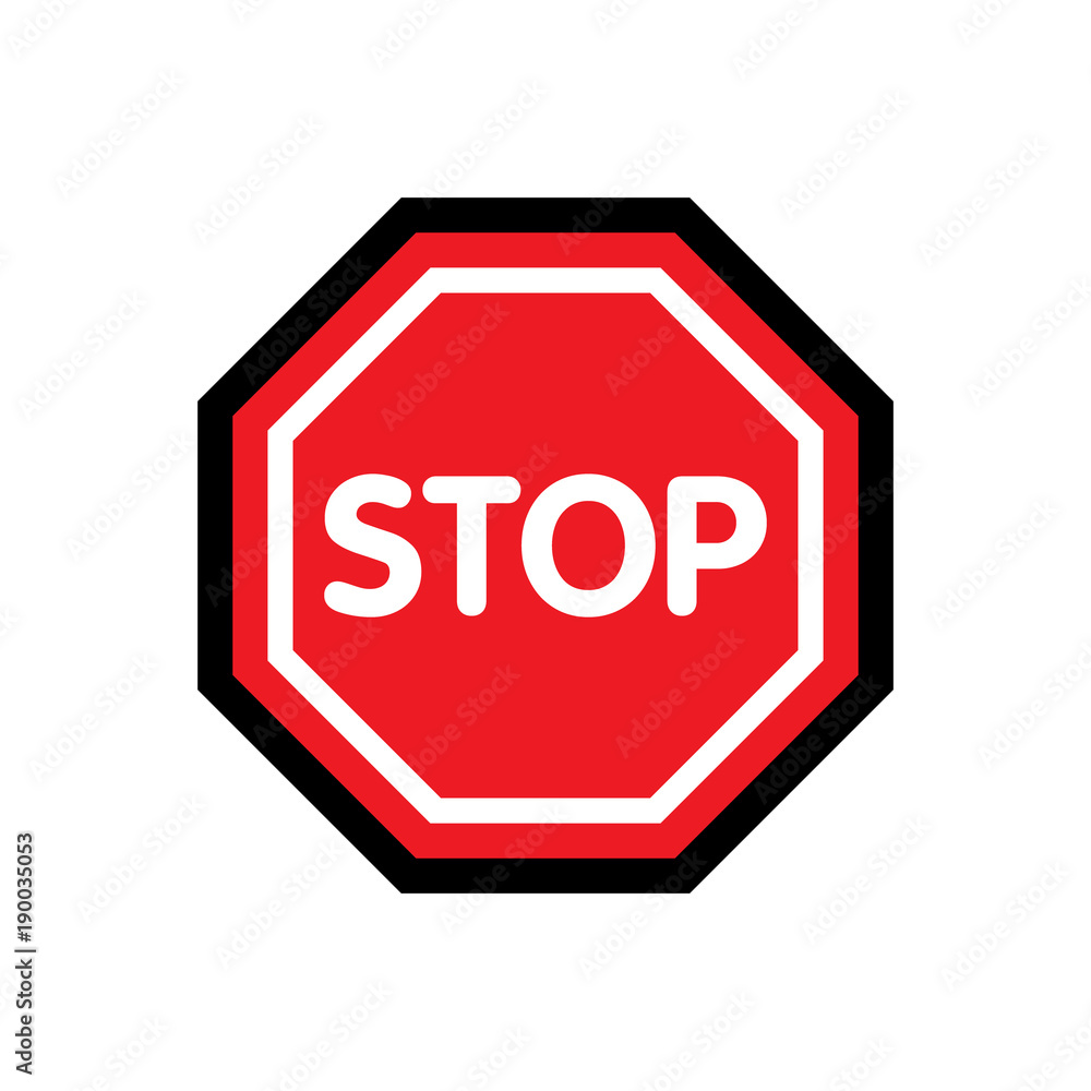 Stop Traffic Sign Cartoon Vector Illustration Stock Vector (Royalty ... Stop Traffic Sign Cartoon Vector Illustration Stock Vector (Royalty ...