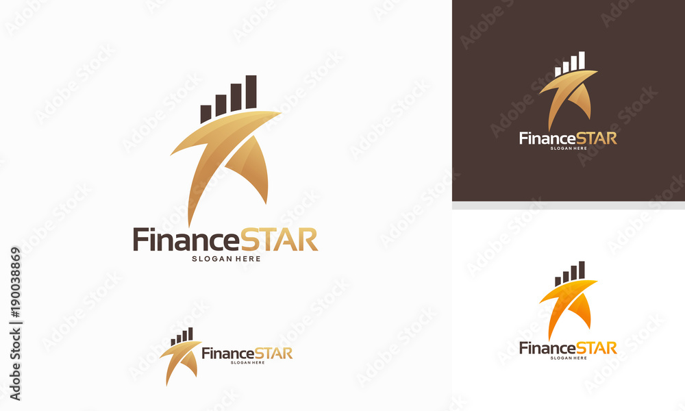 Star Finance iconic logo designs concept vector, Shiny Stats logo ...
