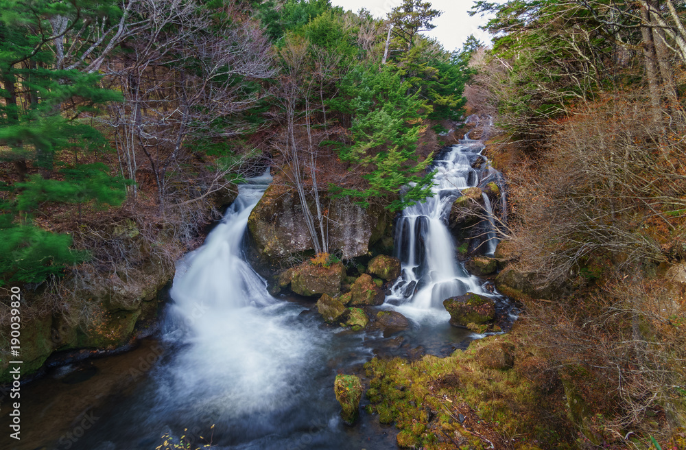 Ryuzu Fall (Dragon Head Fall), The famous travel destination in Nikko ...