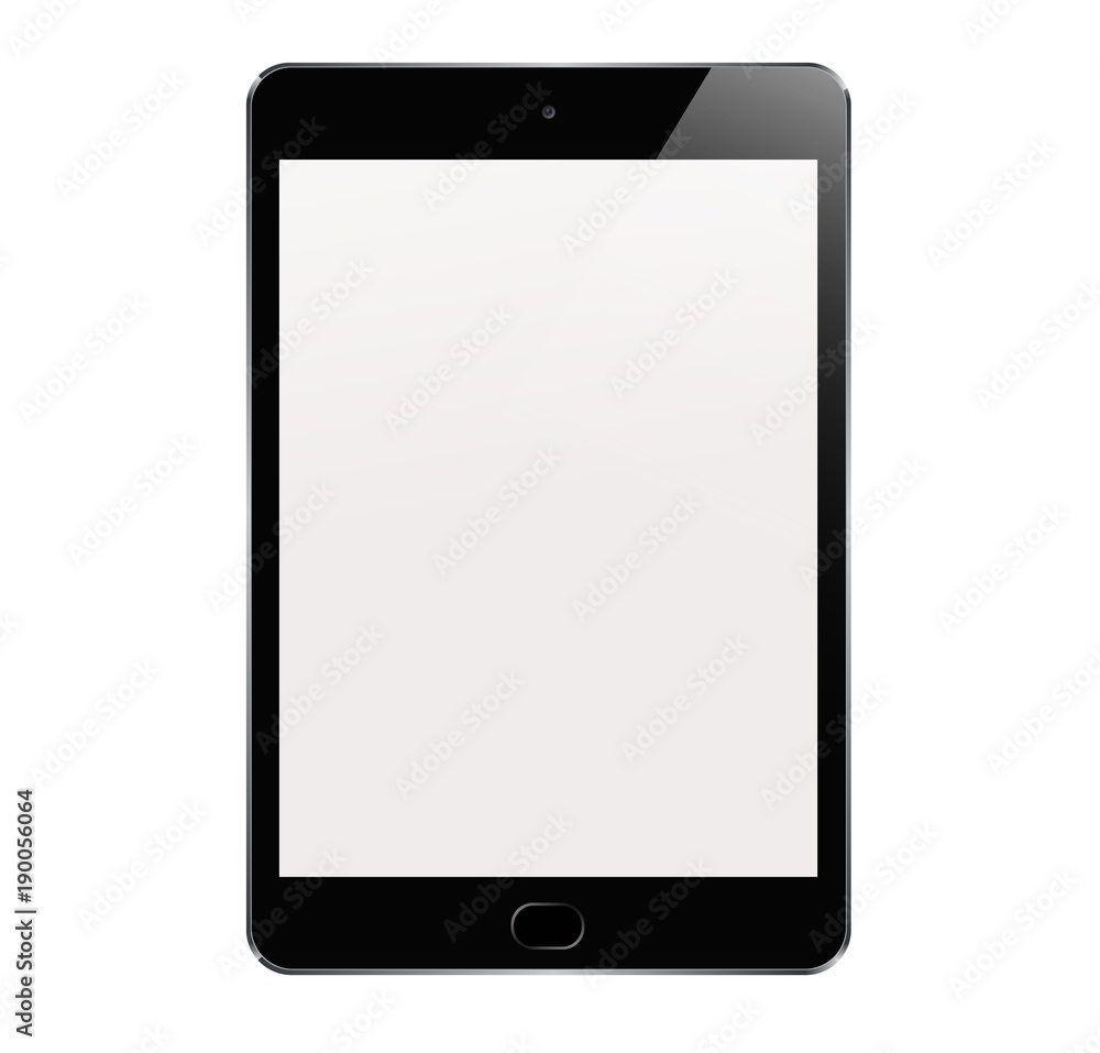 New Realistic Tablet PC Computer with blank Screen Isolated on white ...