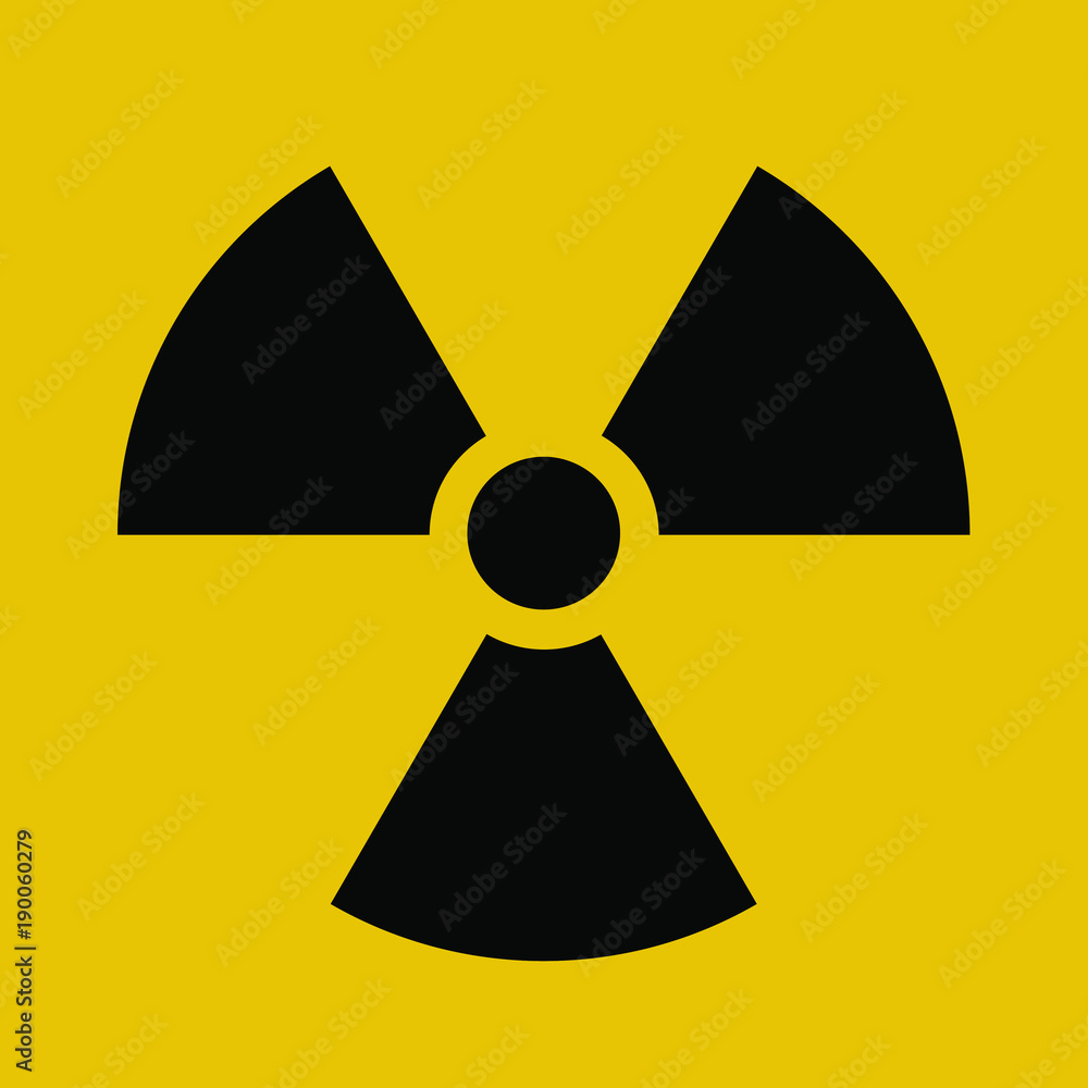 Radioactive contamination symbol vector illustration. Toxic sign ...