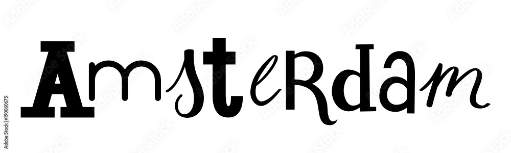 AMSTERDAM custom letters icon Stock-Vektorgrafik | Adobe Stock
