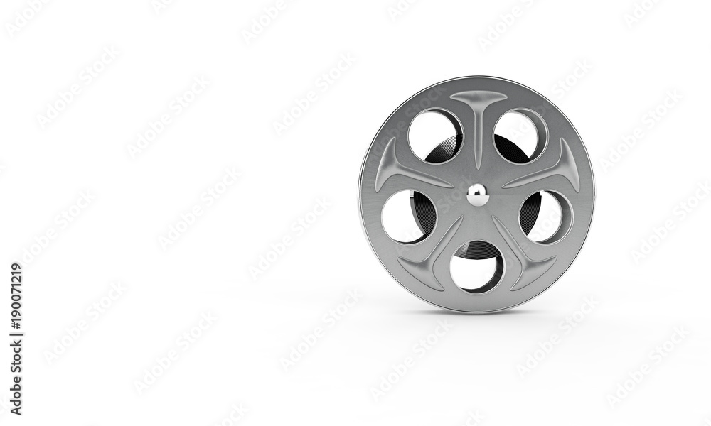 Film reel isolated on white background. 3d illustration Stock ...