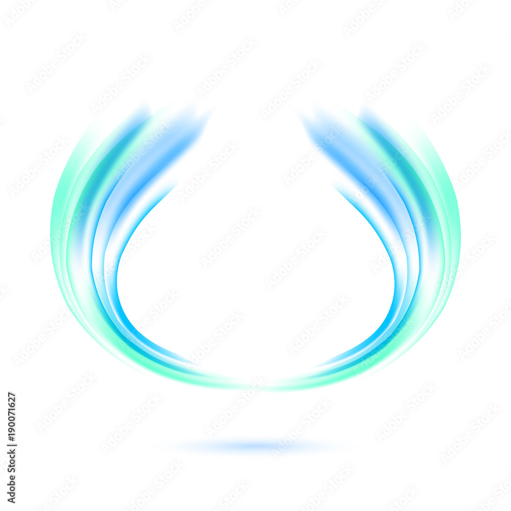 Vector abstract blue circle. Banner, flyer or Logo design template ...