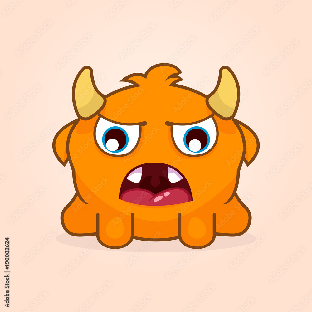 Sad Monster Illustration