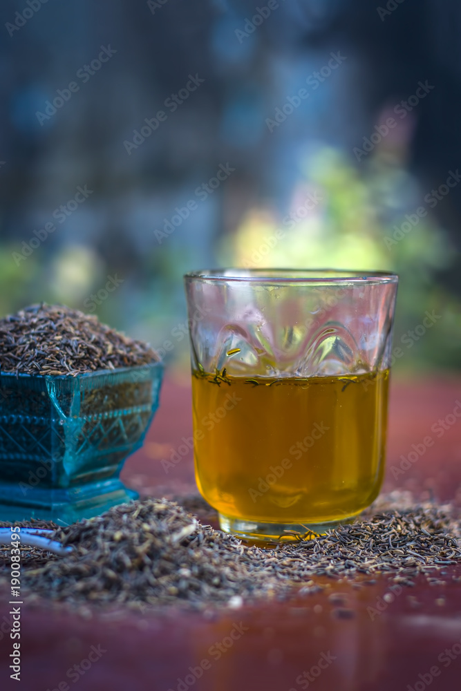 Black cumin seeds,shah jerra,Nigella sativa and its extracted water in ...